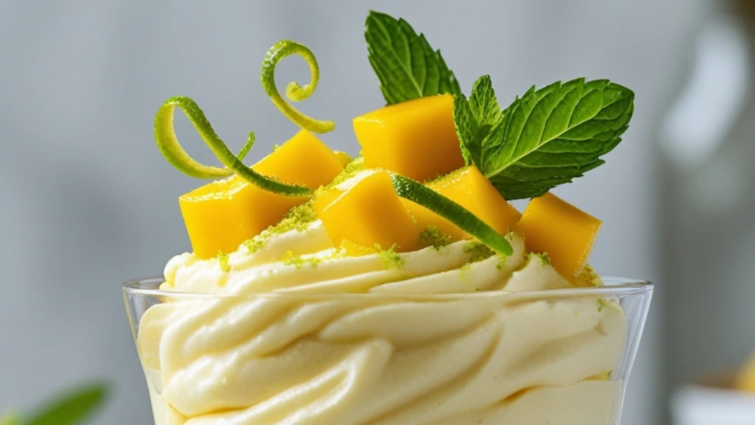Refreshingly Light Mango Lime Cottage Cheese Mousse - recipeinquirer.com