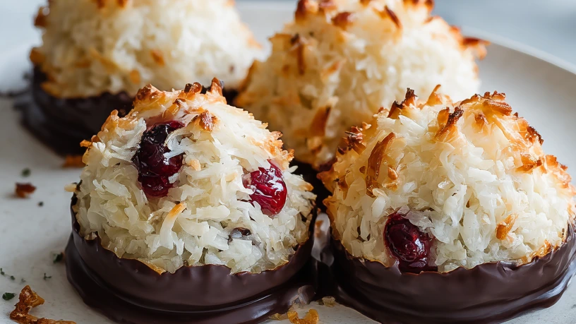 Cherry Coconut Macaroons Recipe - recipeinquirer.com