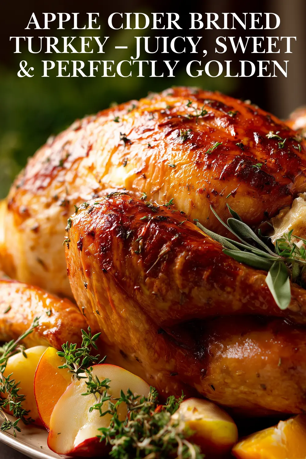 Juicy Apple Cider Brined Turkey Recipe - recipeinquirer.com