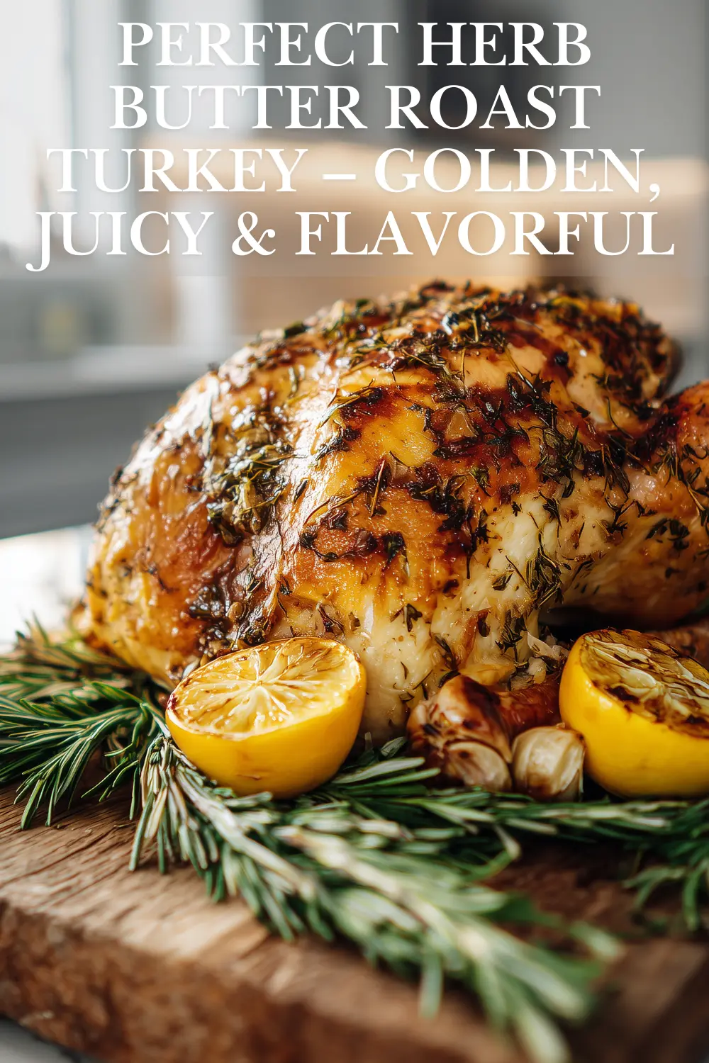 Perfect Herb Butter Roast Turkey Recipe - recipeinquirer.com