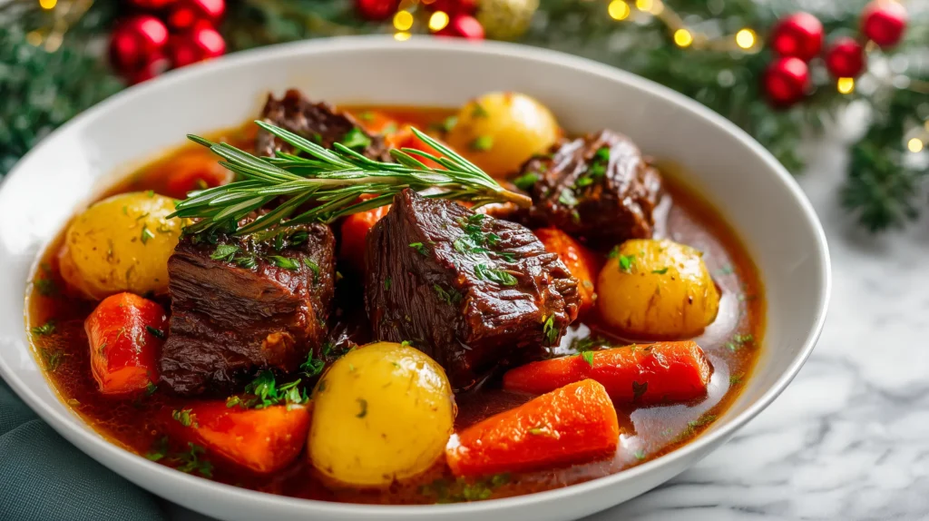 Slow Cooker Christmas Beef Stew - recipeinquirer.com